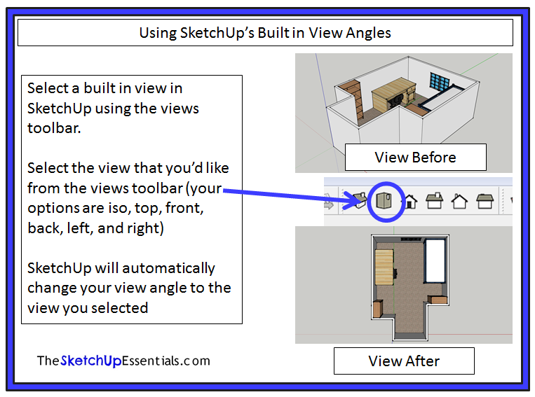 Basics Of The Navigation And View Tools In Sketchup The Sketchup Essentials