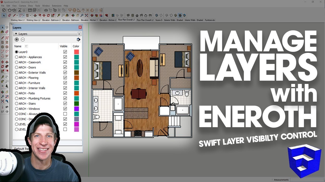 Eneroth Swift Layer Visibility Control for SketchUp - MANAGE LAYERS ... Eneroth Swift Layer Visibility Control for SketchUp - MANAGE LAYERS ...