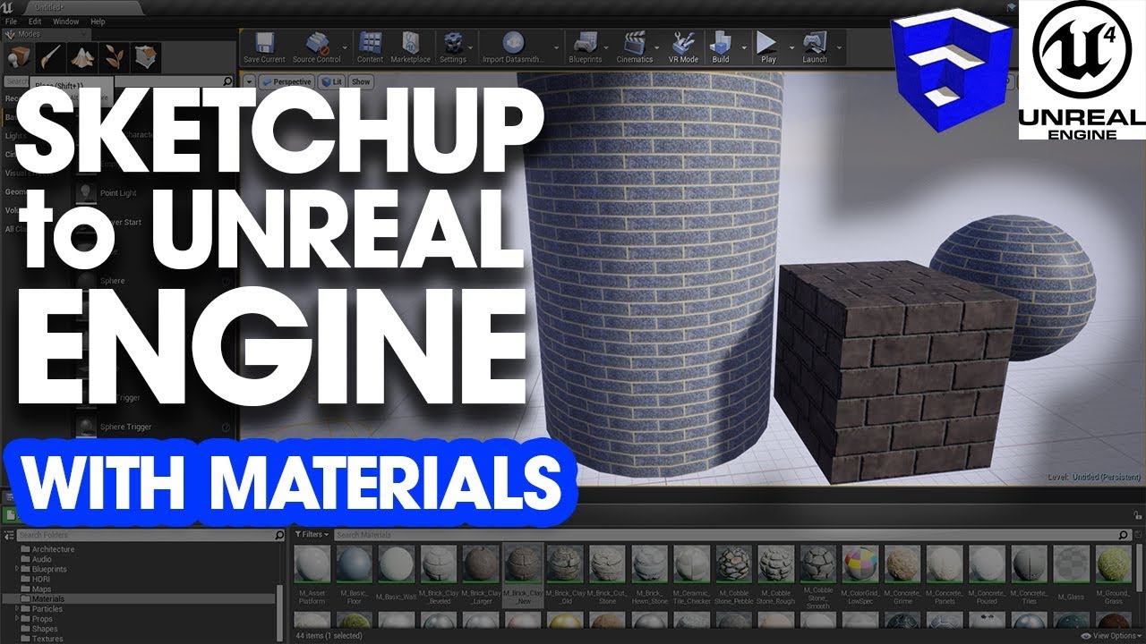 Importing SketchUp Models to Unreal Engine with Materials - The ... Importing SketchUp Models to Unreal Engine with Materials - The ...