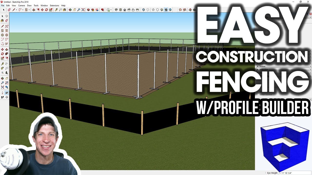 CONSTRUCTION FENCING in SketchUp with Profile Builder - The SketchUp ... CONSTRUCTION FENCING in SketchUp with Profile Builder - The SketchUp ...