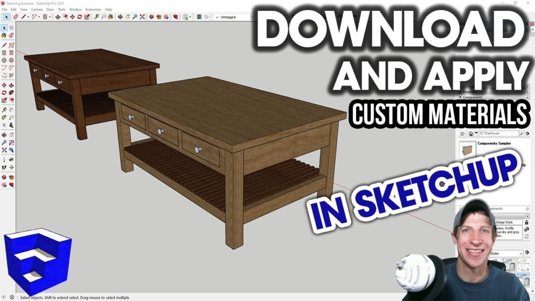 Creating Custom Materials in SketchUp – DOWNLOADING AND APPLYING! - The ...