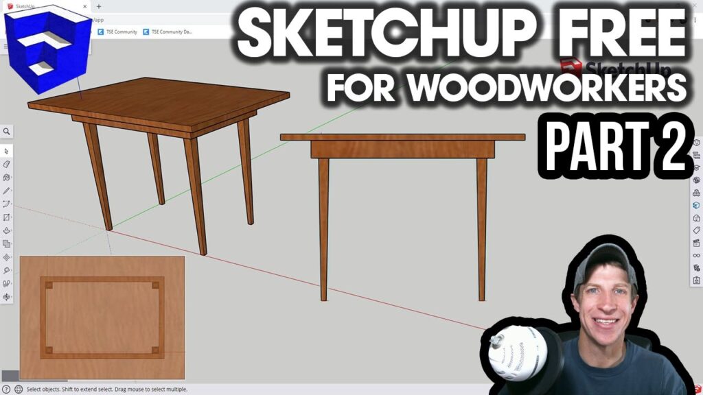 SketchUp Free for Woodworkers PART 2 – Using Groups and Components ...